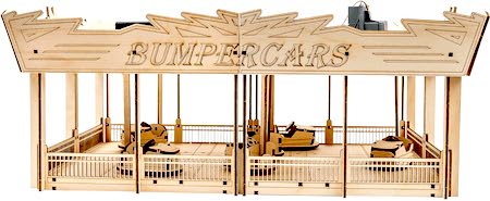 Wooden machines model kits that move with mechanic parts.